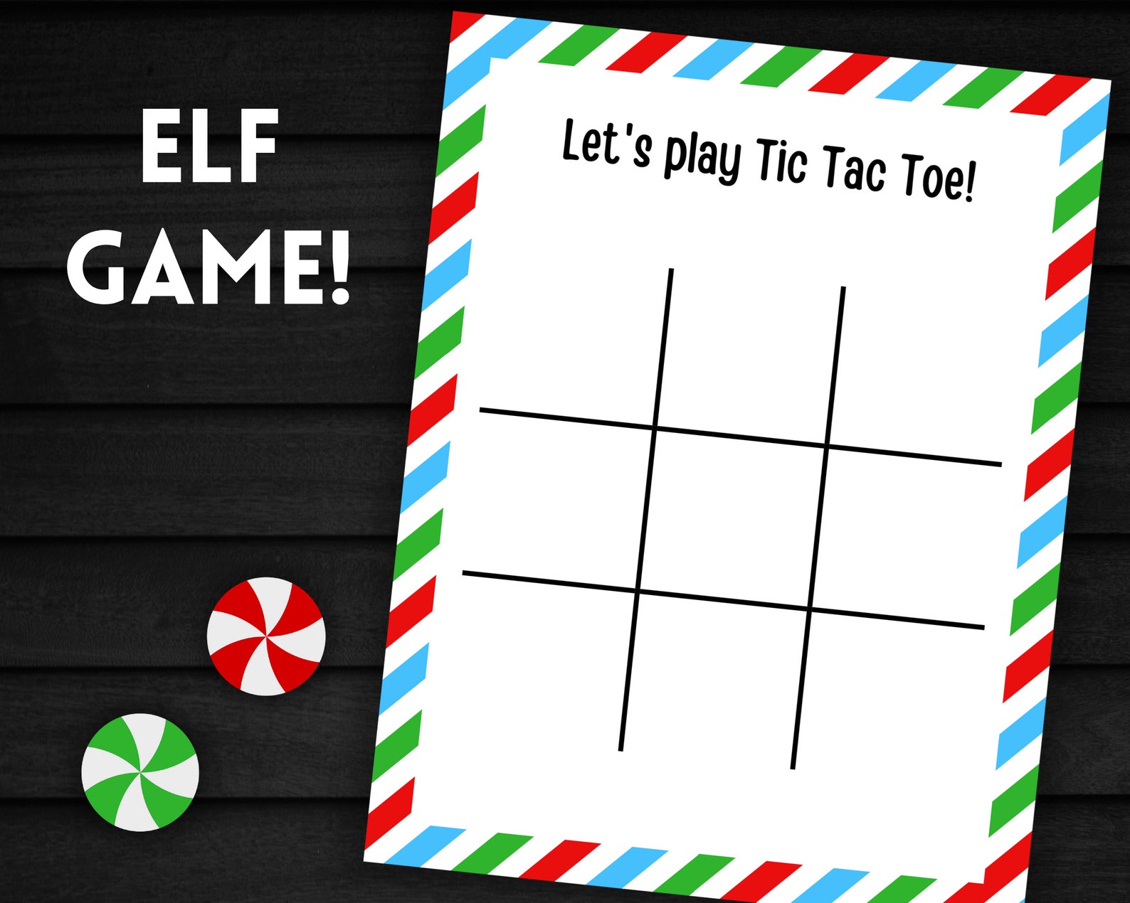Elf Tic Tac Toe | Christmas Elf Activity | Holiday Elf Ideas, Props and ...