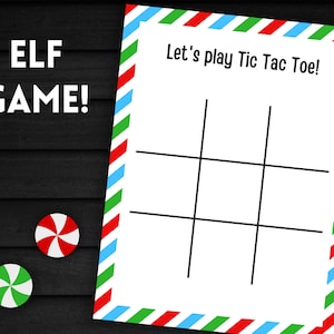 Elf Tic Tac Toe | Christmas Elf Activity | Holiday Elf Ideas, Props and ...