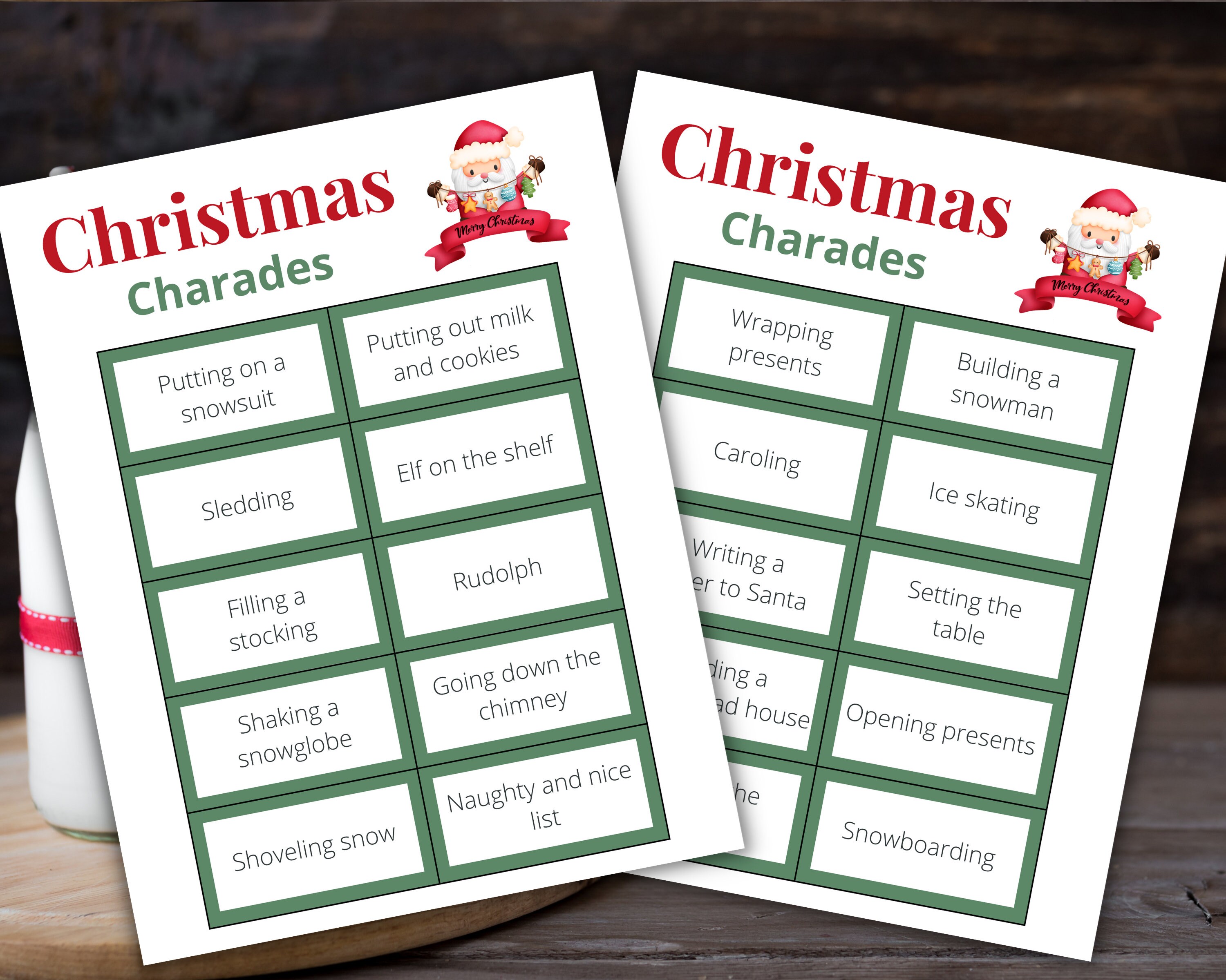 Christmas Charades | Printable Christmas Game | Christmas Activity for ...