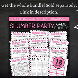 Slumber Party Mad Libs | Printable Sleepover Games for Kids and Teens ...