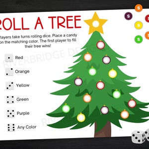 Roll A Tree Dice Game Printable Christmas Game Christmas - Etsy Canada