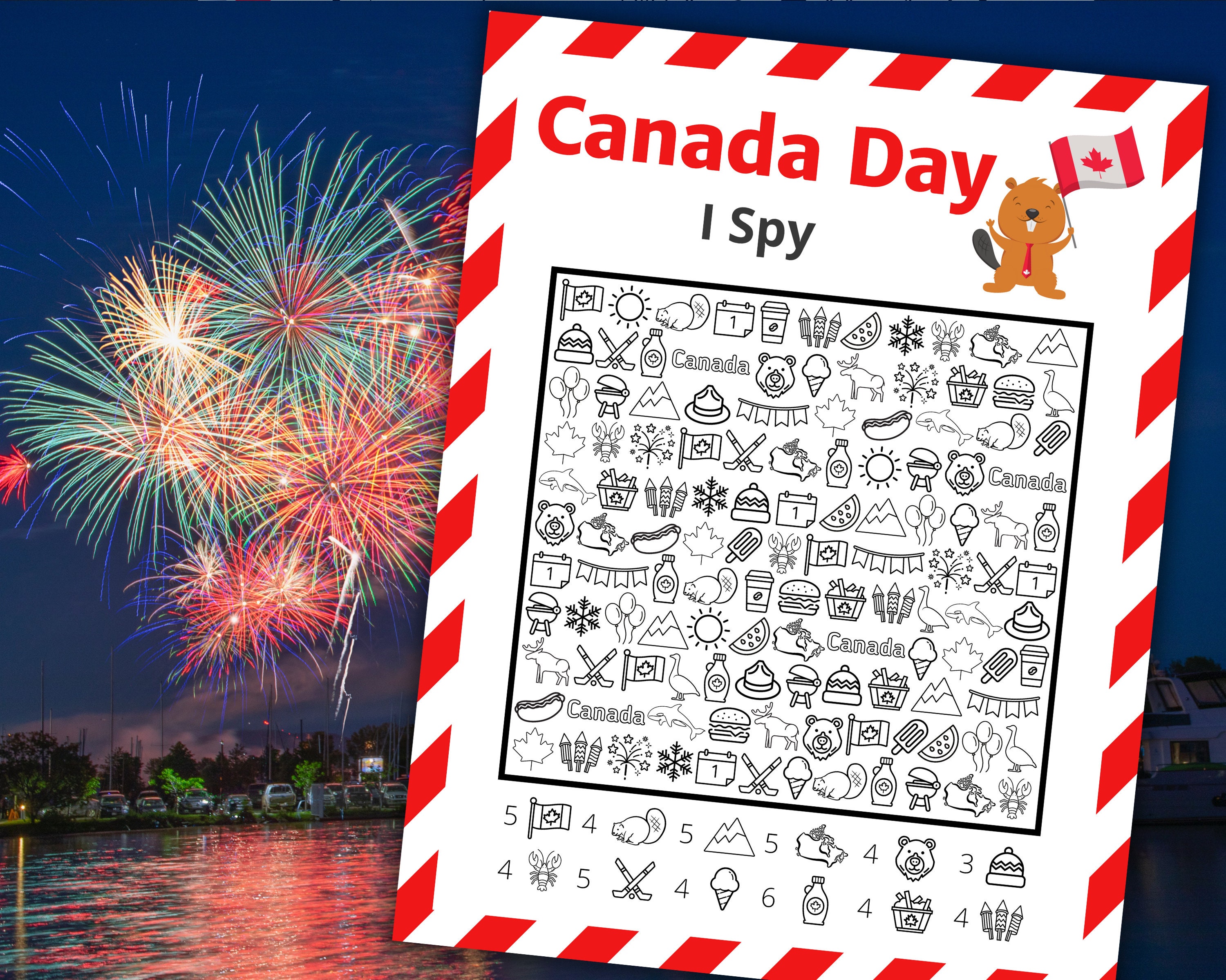 Canada Day I Spy Printable Canada Day Game Canada Day - Etsy Canada
