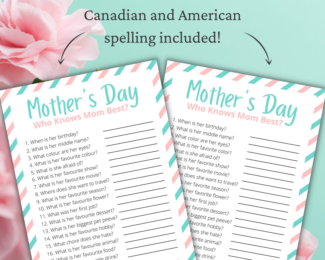 Mother's Day Game Bundle Printable Mother's Day | Etsy