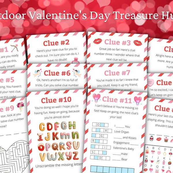 Outdoor Valentine Scavenger Hunt - Etsy