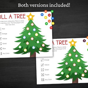 Roll A Tree Dice Game | Printable Christmas Game | Christmas Activity ...