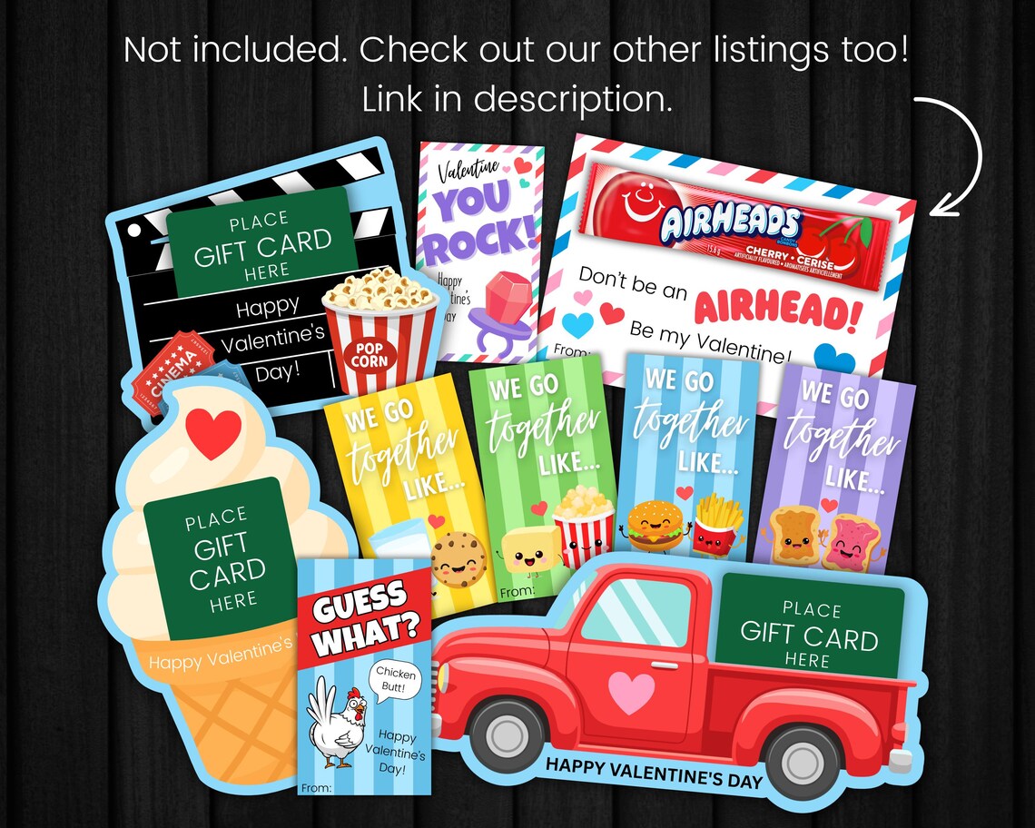 Airheads Valentine's Day Cards | Printable Valentine's Day Gift Tag ...