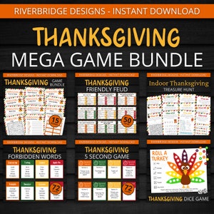 Thanksgiving Mega Game Bundle | Printable Thanksgiving Games for Kids ...