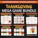 Thanksgiving Mega Game Bundle | Printable Thanksgiving Games for Kids ...