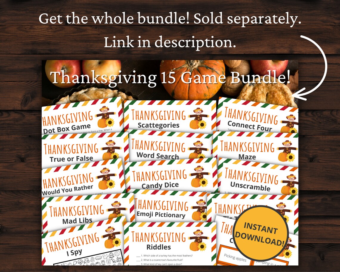 Thanksgiving I Spy Printable Thanksgiving Game - Etsy