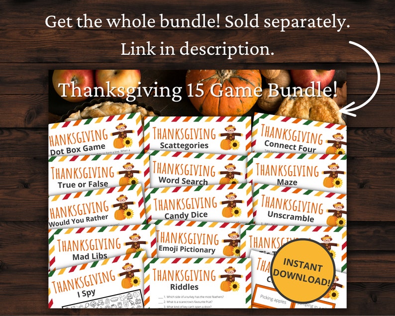 Thanksgiving I Spy Printable Thanksgiving Game - Etsy