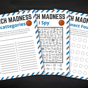 March Madness Game Bundle Printable Basketball Games for | Etsy