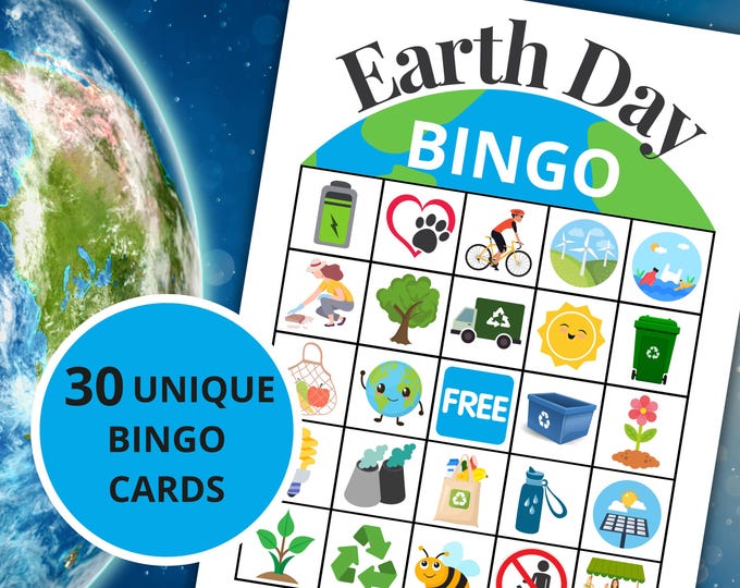 7 Earth Day Bingo Cards| Printable Earth Day Bingo| Earth Day Classroom ...