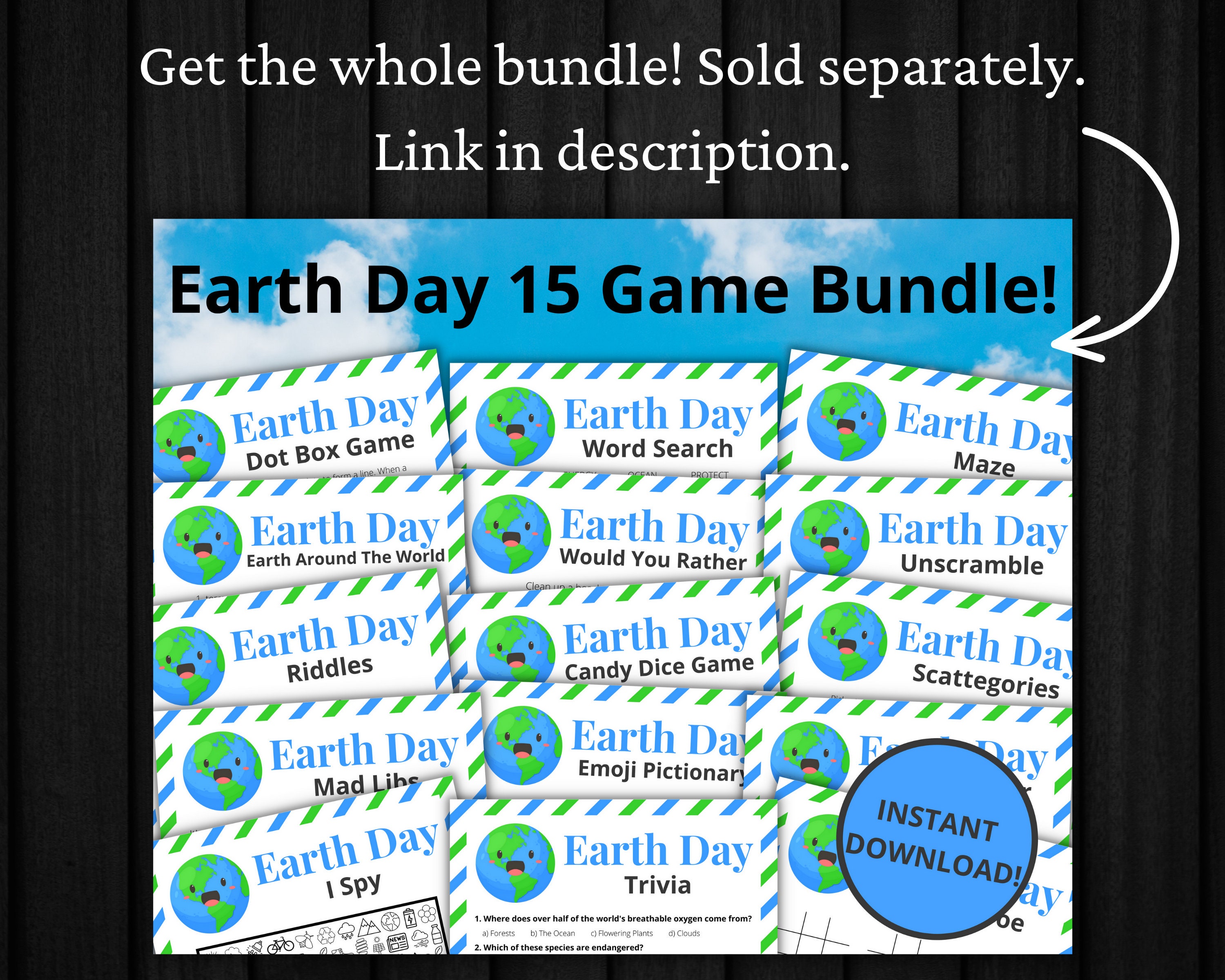 Earth Day Emoji Pictionary Printable Earth Day Games for - Etsy Australia