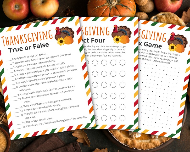 Thanksgiving Game Bundle | Printable Thanksgiving Games for Kids and ...