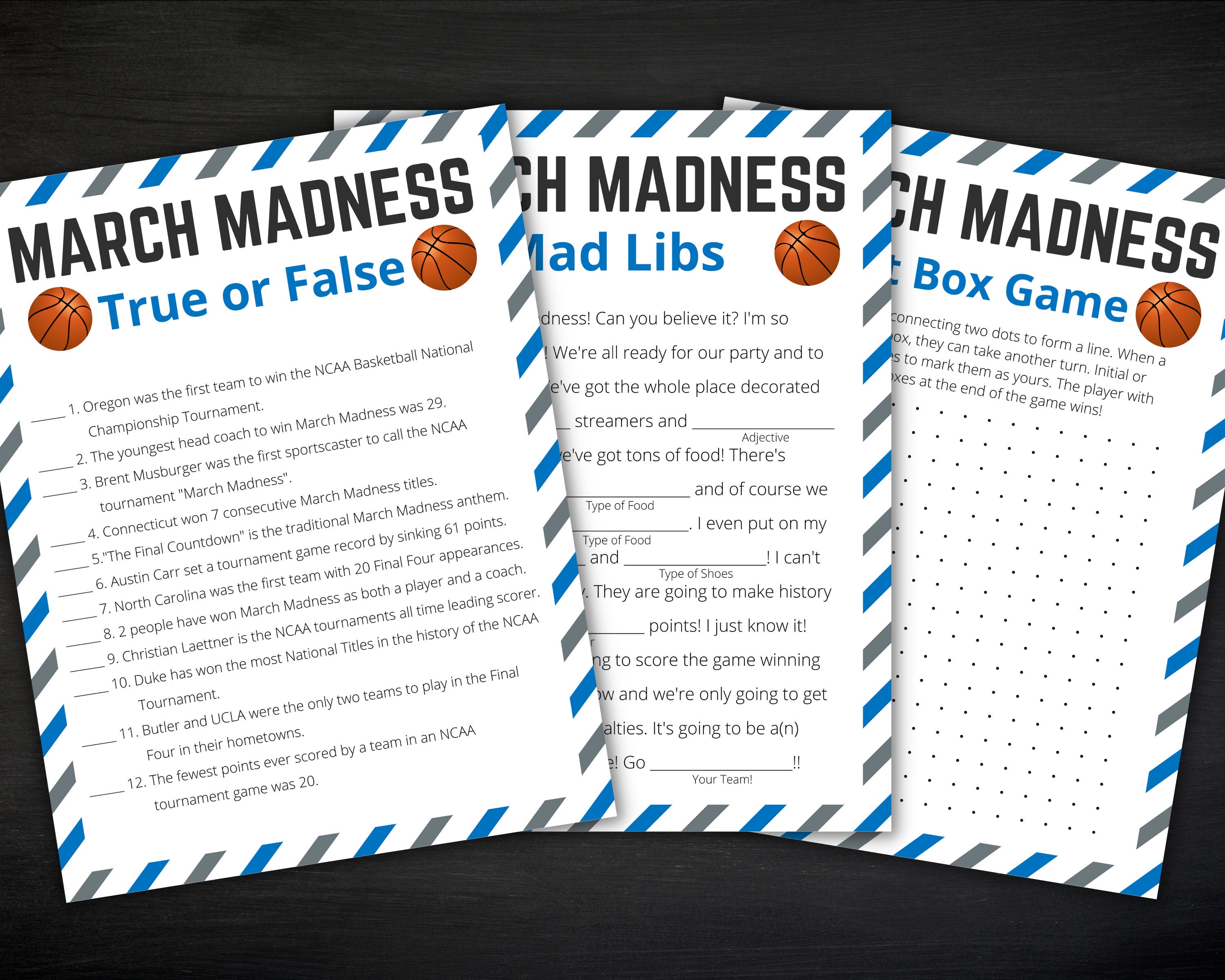 March Madness Game Bundle | Printable Basketball Games for Kids and ...