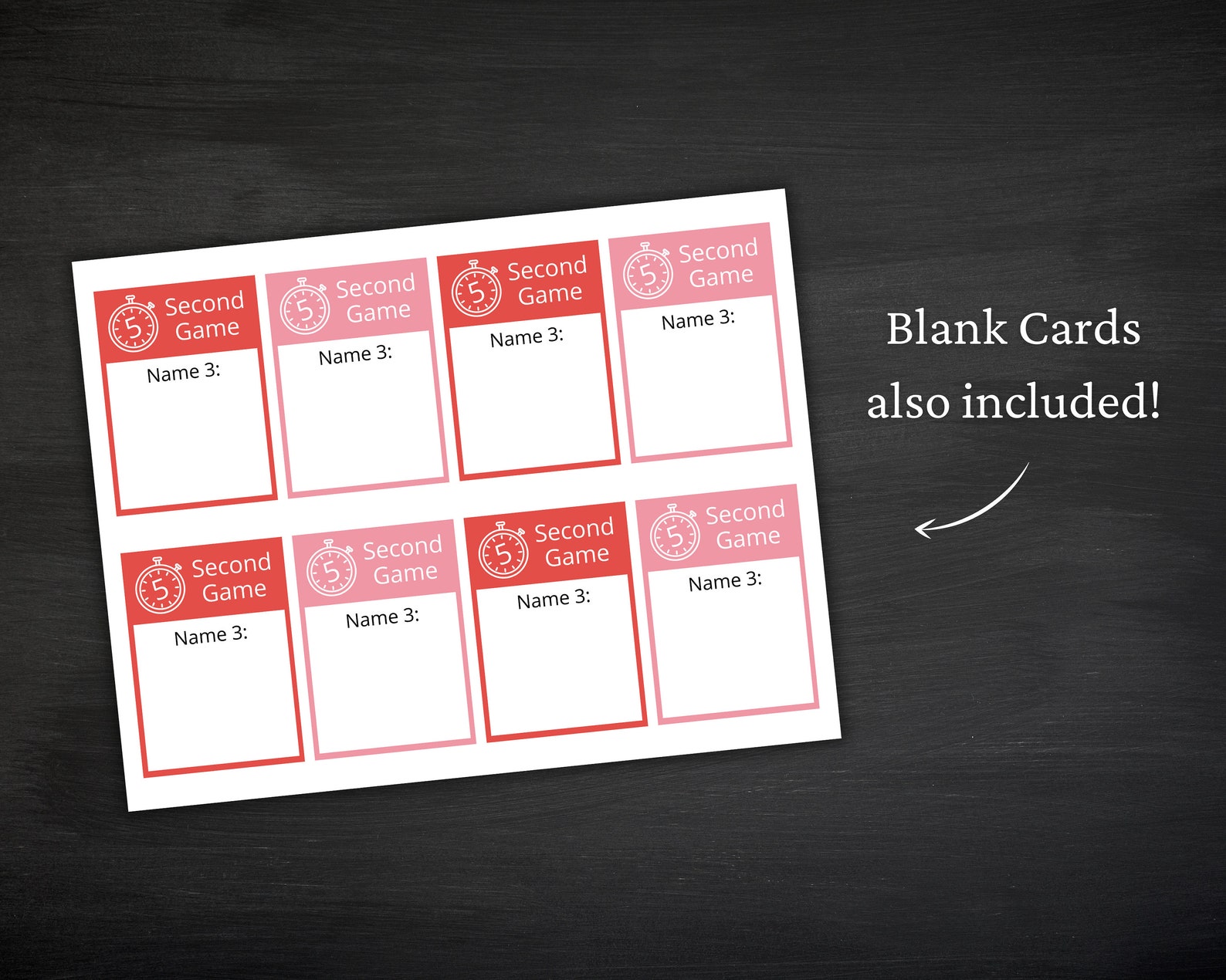 Valentine's Day 5 Second Game Printable Valentine's Day Activity for ...