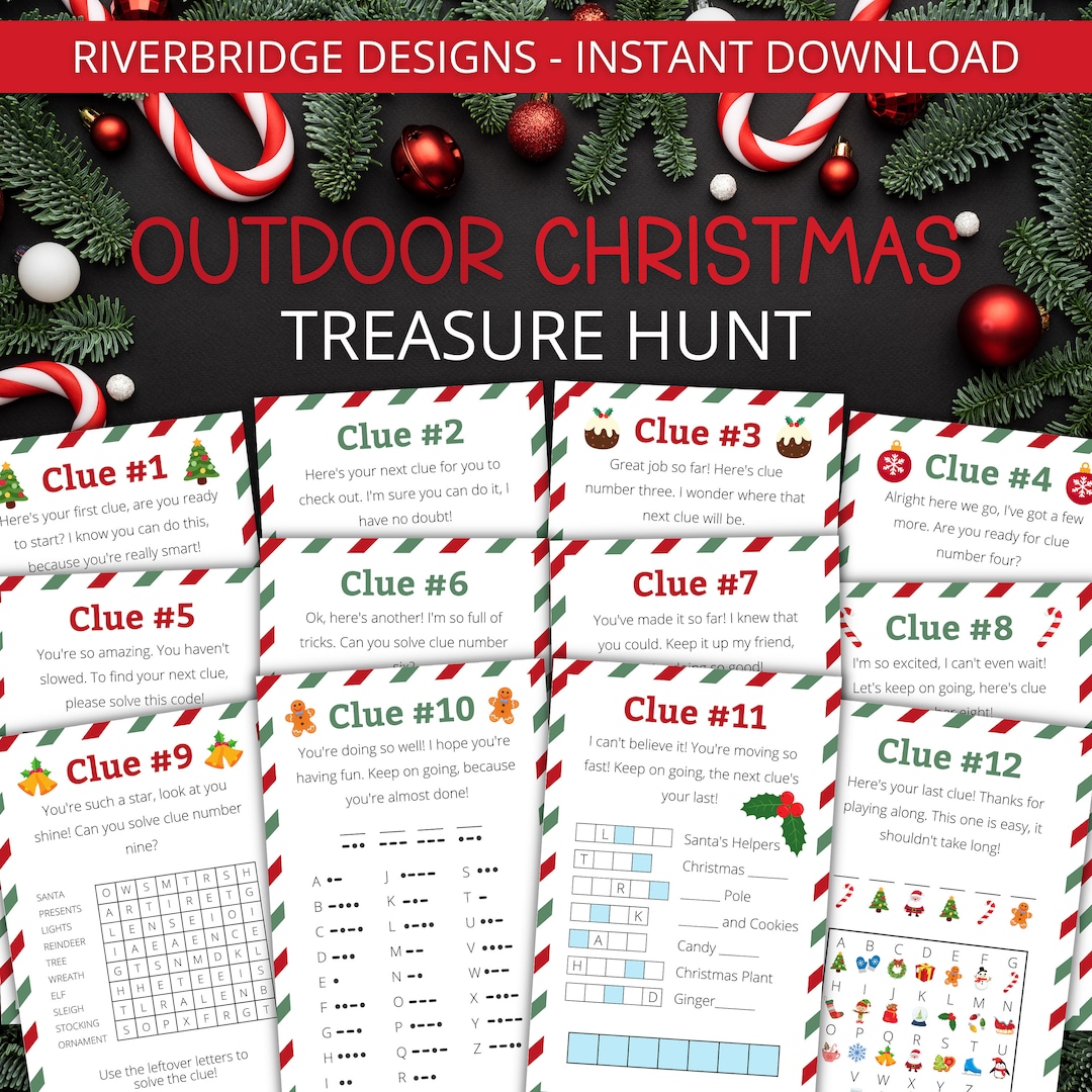Outdoor Christmas Treasure Hunt for Older Kids | Christmas Scavenger ...