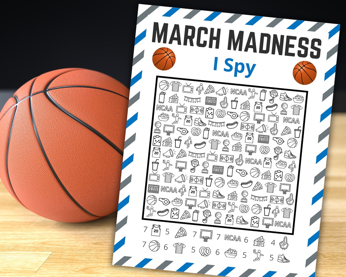 March Madness I Spy | Printable March Madness Game for Kids and Adults ...