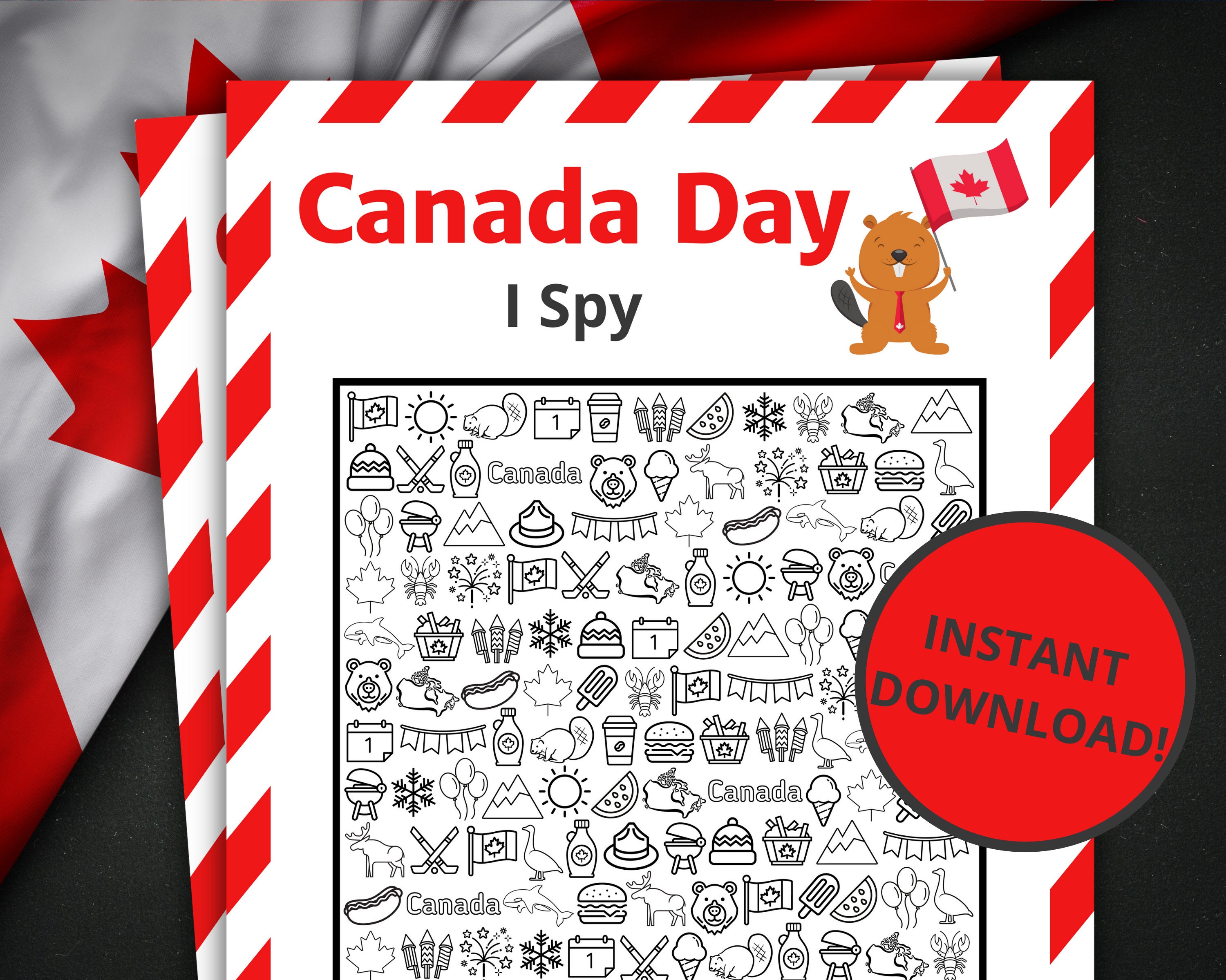 Canada Day I Spy Printable Canada Day Game Canada Day - Etsy Canada