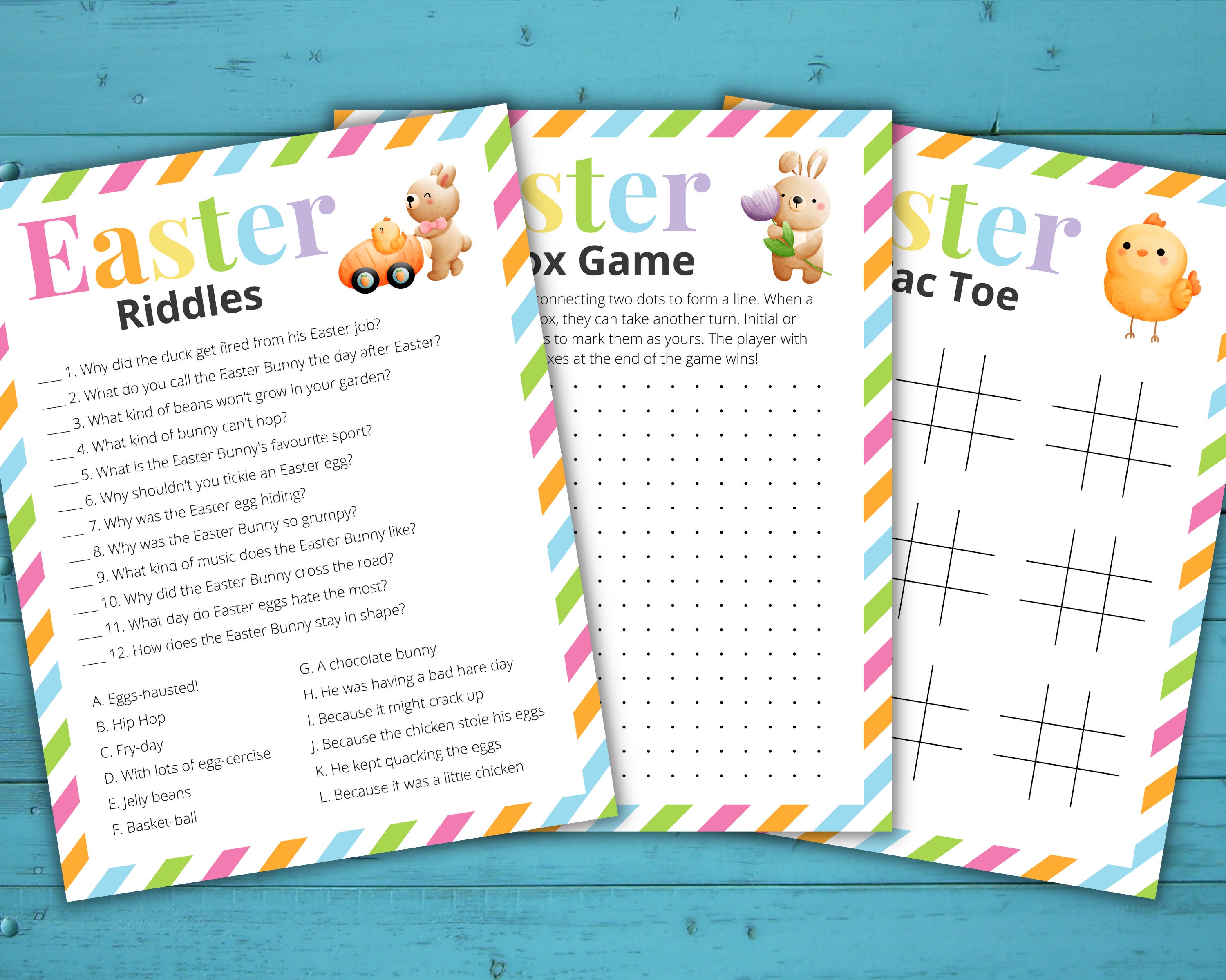 Easter Game Bundle Printable Easter Games for Kids and - Etsy