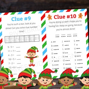 Christmas Elf Treasure Hunt for Older Kids | Christmas Elf Scavenger ...