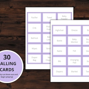 Baby Shower Bingo | Baby Shower Games | Printable Activities | Instant ...