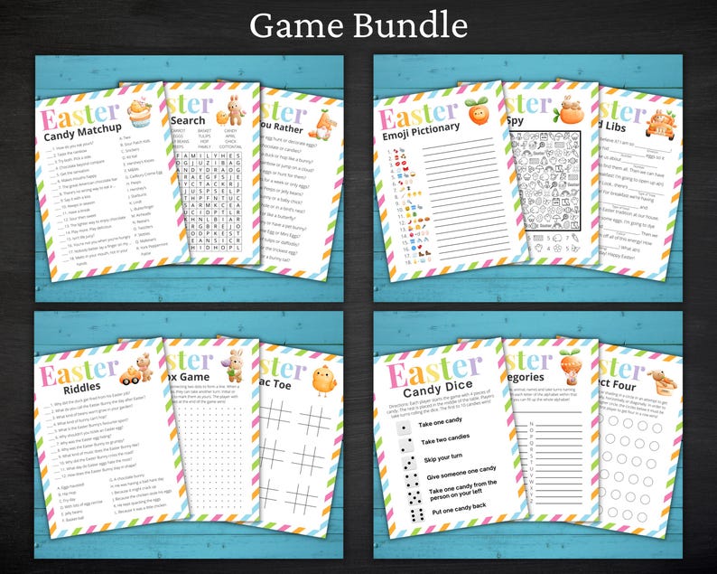 Easter Mega Game Bundle | Printable Easter Games for Kids and Adults ...