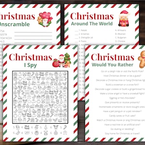 Christmas Game Bundle | Printable Christmas Games for Kids and Adults ...