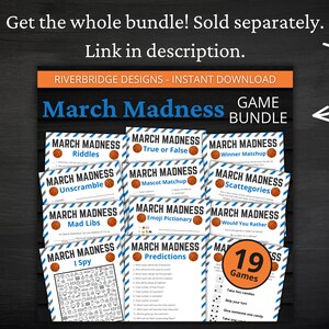 March Madness Unscramble Game | Printable March Madness Game for Kids ...