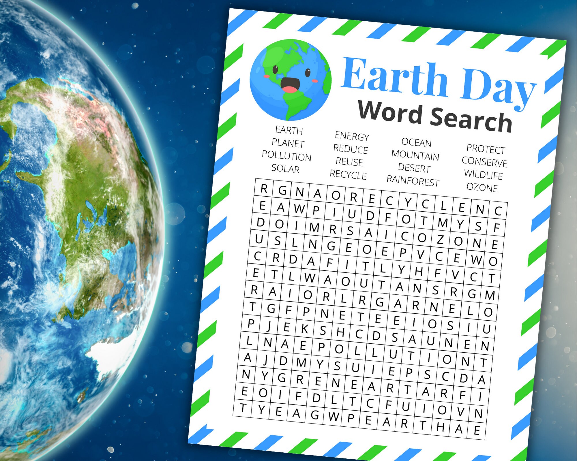 Earth Day Word Search | Printable Earth Day Games for Kids and Adults ...