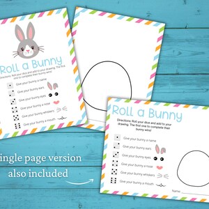 Roll A Bunny Game | Printable Easter Game | Easter Activity for Kids ...