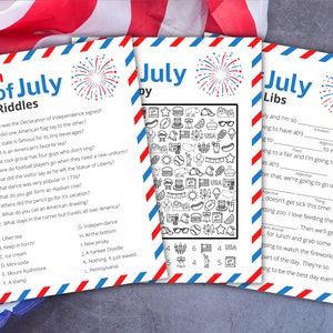 Fourth of July Game Bundle Printable Fourth of July Games - Etsy