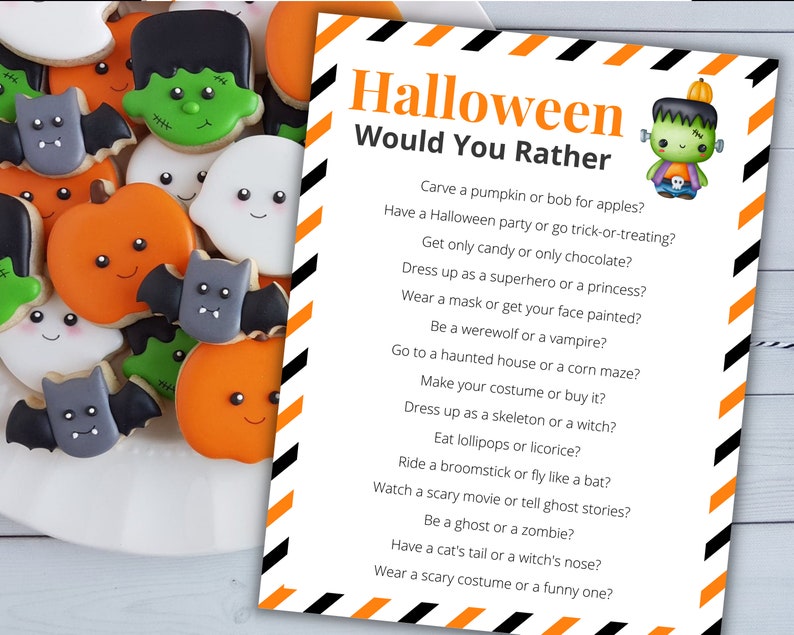 Halloween Would You Rather | Printable Halloween Game | Halloween ...
