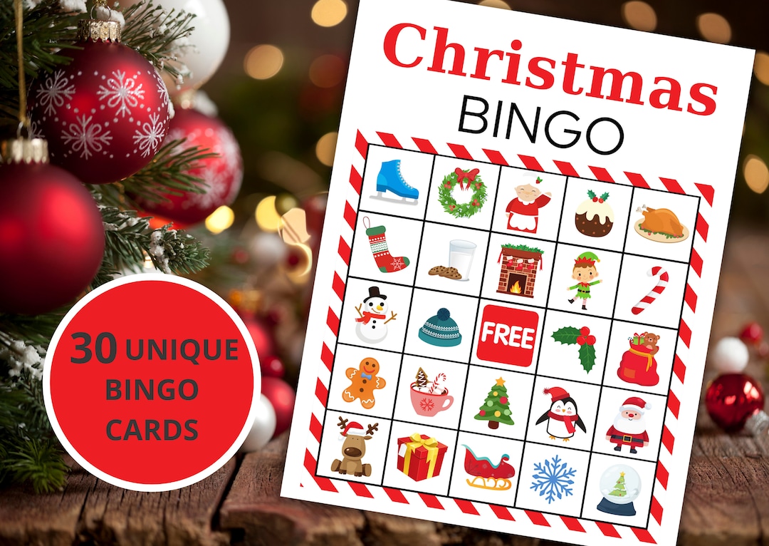 Christmas Bingo Christmas Party Game Printable Activities for Families ...