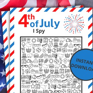 Fourth of July I Spy | Printable Fourth of July Game | Independence Day ...