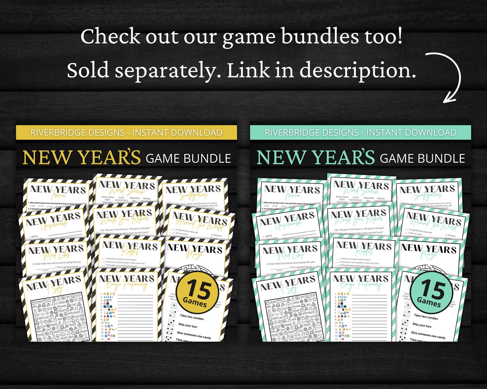 New Year's Eve 5 Second Game | Printable New Year's Game | New Year's ...