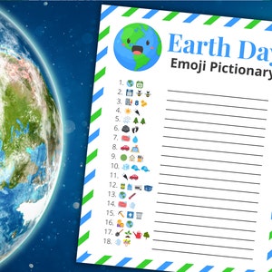 Earth Day Emoji Pictionary | Printable Earth Day Games for Kids and ...