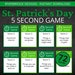 St. Patrick's Day 5 Second Game Printable St. Patrick's Day Activity ...