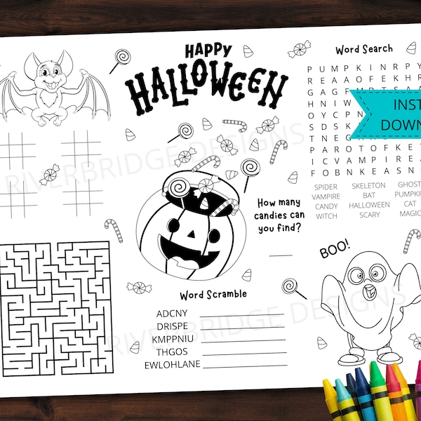 Halloween Placemat - Etsy