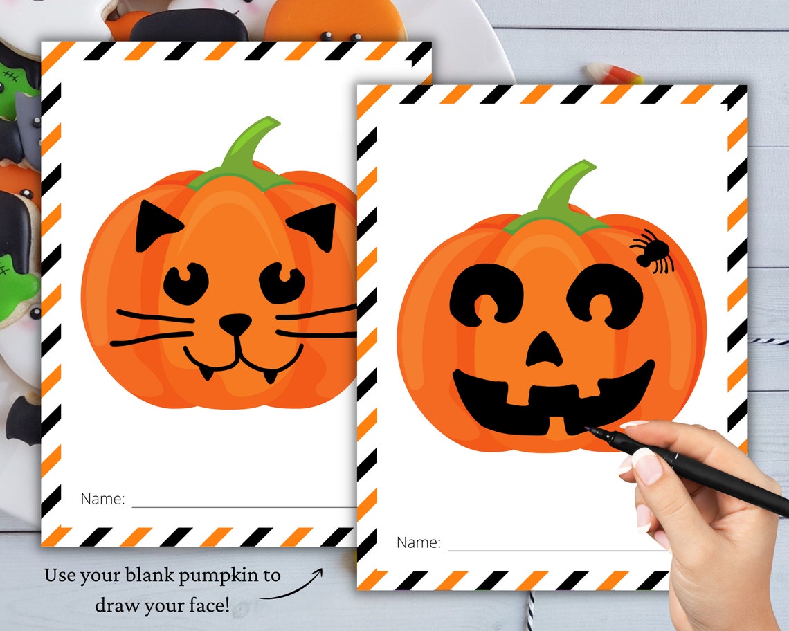 Roll A Jack-o'-lantern Game | Printable Halloween Game | Halloween ...