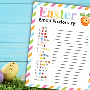 Easter Emoji Pictionary | Printable Easter Game | Easter Activity for ...