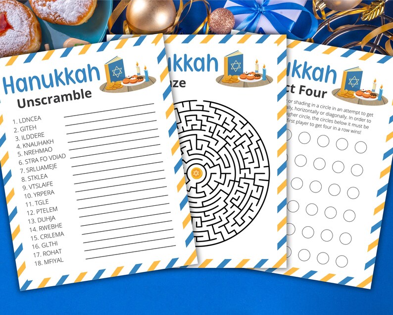 Hanukkah Game Bundle | Printable Hanukkah Games for Kids and Adults ...