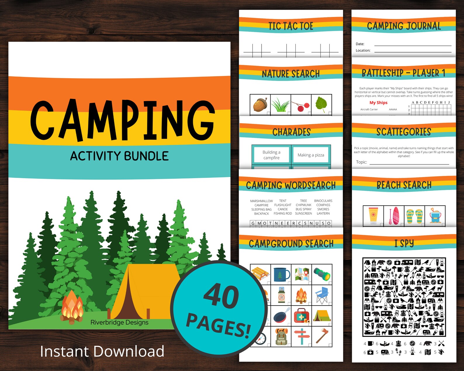 Camping Activity Bundle Camping Games Printable Activities - Etsy Canada