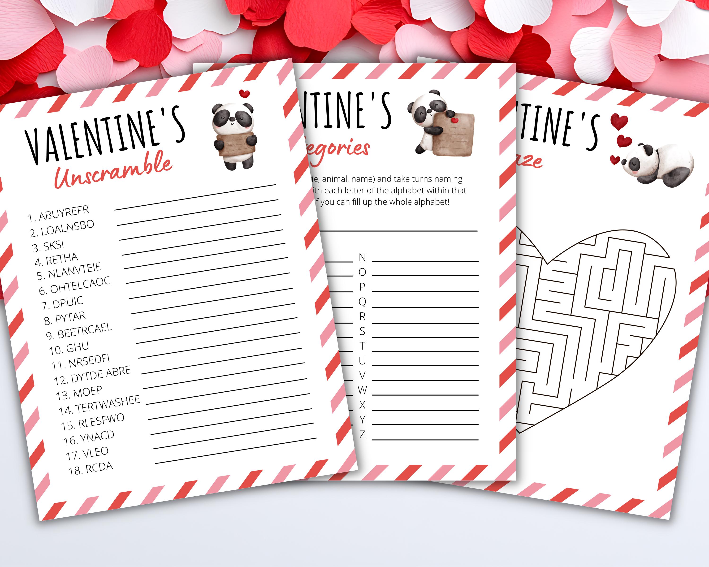 Valentine's Day Game Bundle | Printable Valentine's Day Games for Kids ...