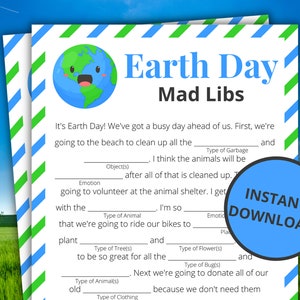 Earth Day Mad Libs | Printable Earth Day Games for Kids and Adults ...