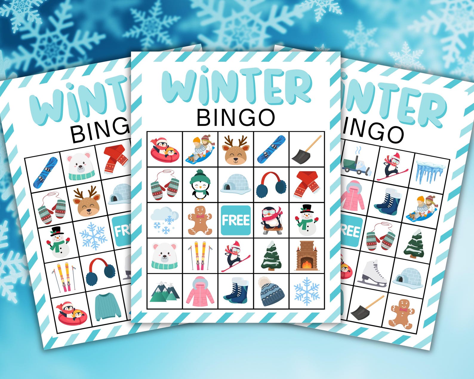 Winter Bingo | Winter Party Game | Printable Activities for Families ...