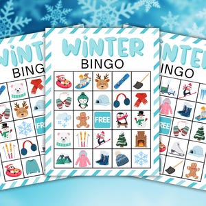 Winter Bingo | Winter Party Game | Printable Activities for Families ...