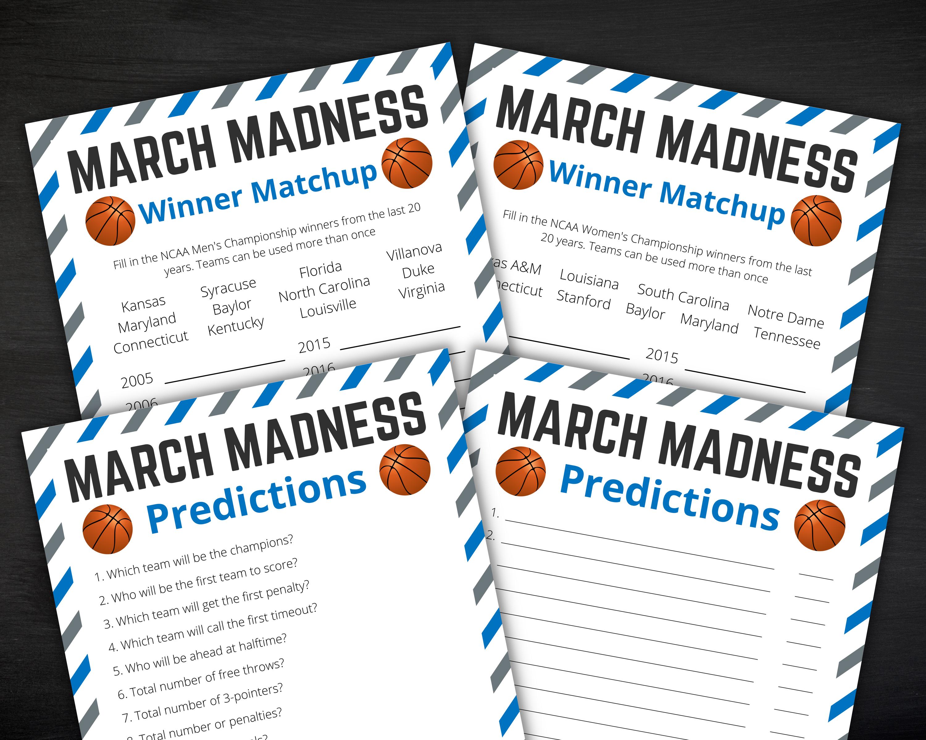 March Madness Game Bundle | Printable Basketball Games for Kids and ...