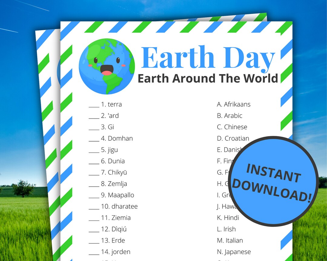 Earth Day Around the World Game | Printable Earth Day Games for Kids ...
