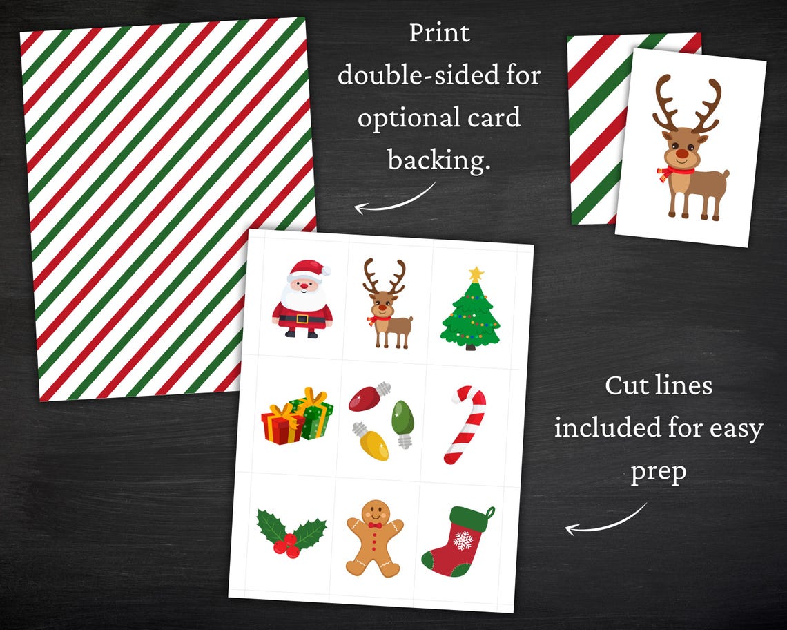 Christmas Stacks | Printable Christmas Card Game | Christmas Activity ...